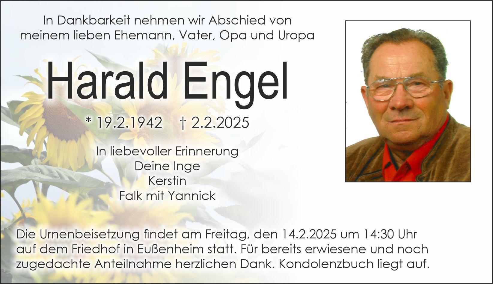 Totentafel | Bestattungen Pietät GmbH Ludwig Nicklaus & Söhne in Karlstadt